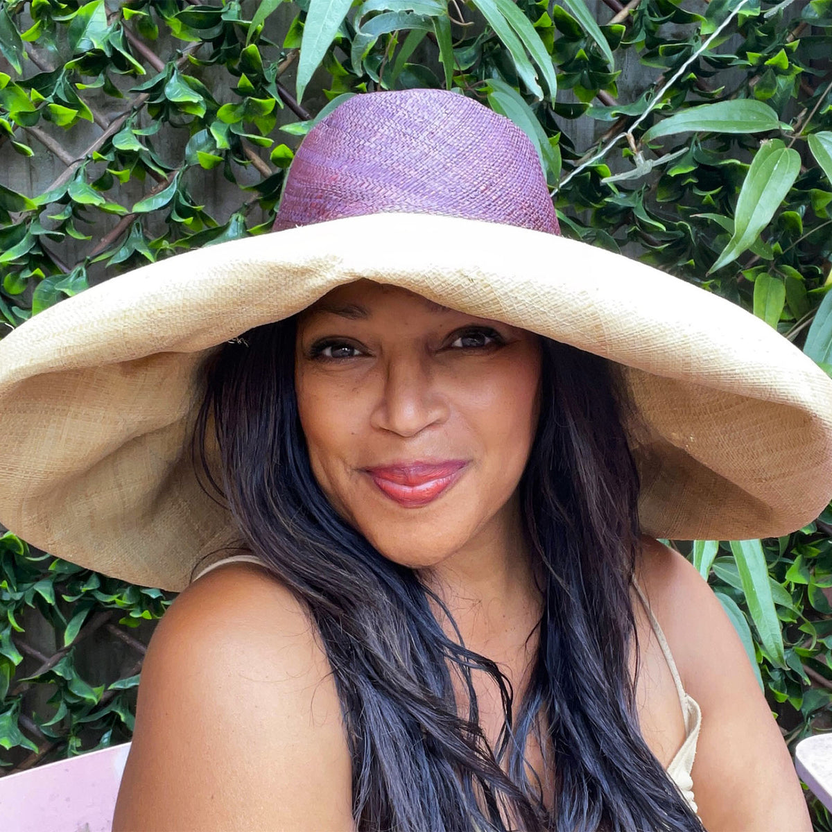 Peak and Brim - Wide Madaraff Straw Hat Two Tone